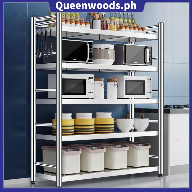 COD 4-Layer Stainless Kitchen Rack / Stainless Steel Kitchen Shelf ...