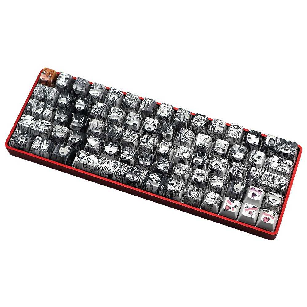 108 Style Key Ahegao Keycap PBT Sublimation Japanese Anime Keycap for ...