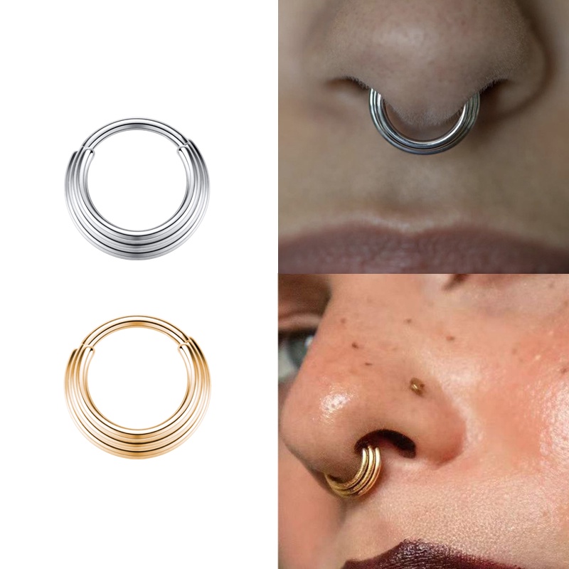 Septum Piercing 16g 316L Surgical Steel Triple Stack Daith Jewelry ...