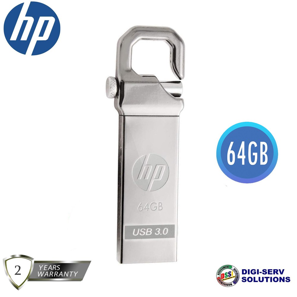 HP 64gb X750w USB 3.0 Flash Pen Drive Memory Stick Key Thumb Hook Lock ...
