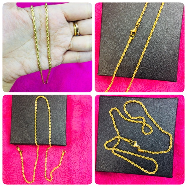 Stainless Gold Chain Lubid 18inch 20inch 22inch 14inch for kids and ...