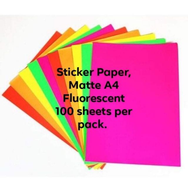 Sticker Paper Matte A4 (100's) | Shopee Philippines