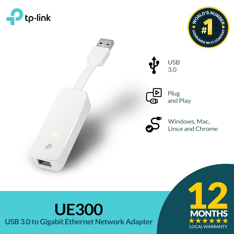TP-Link UE300 USB 3.0 To External Gigabit Super High-Speed Network Card | Shopee Philippines