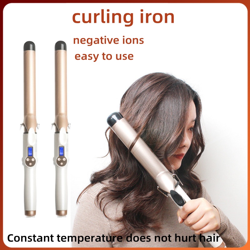 38mm Curling Iron For Hair Electric Hair Curler Iron Curler Big Curly ...