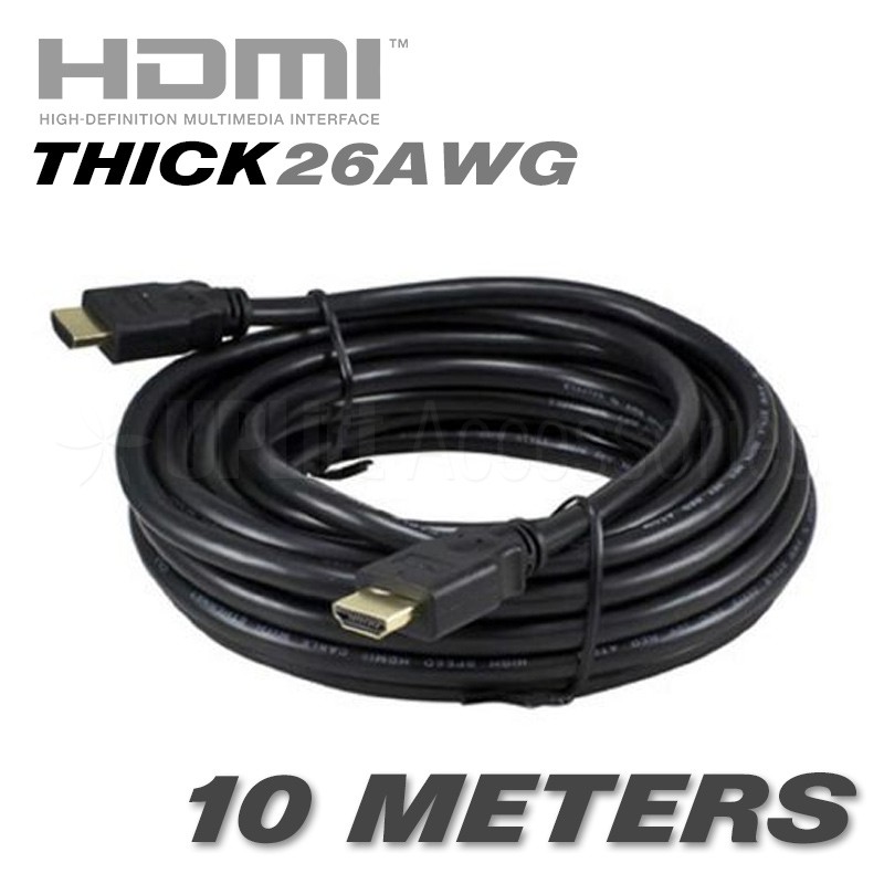 HDMI 2.0 Video Cable Thick 26AWG with Ferrite Choke (10 Meters ...