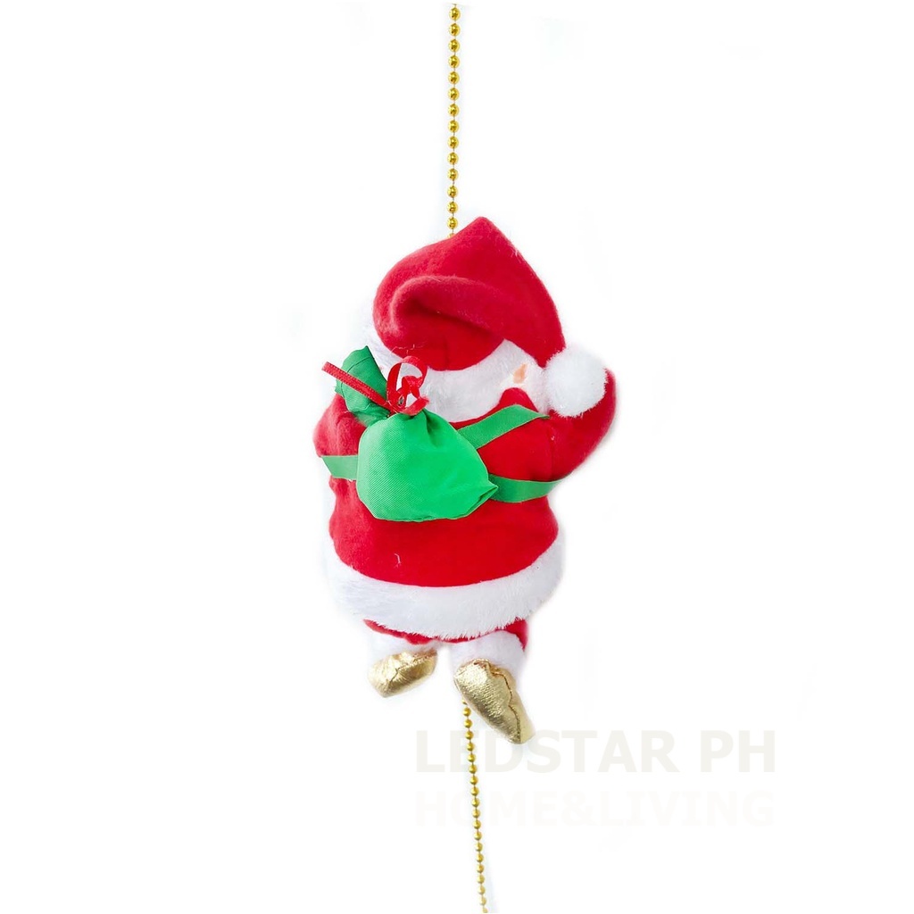 Christmas Electric Singing Swing Santa Claus Dolls Climbing Rope Ladder ...