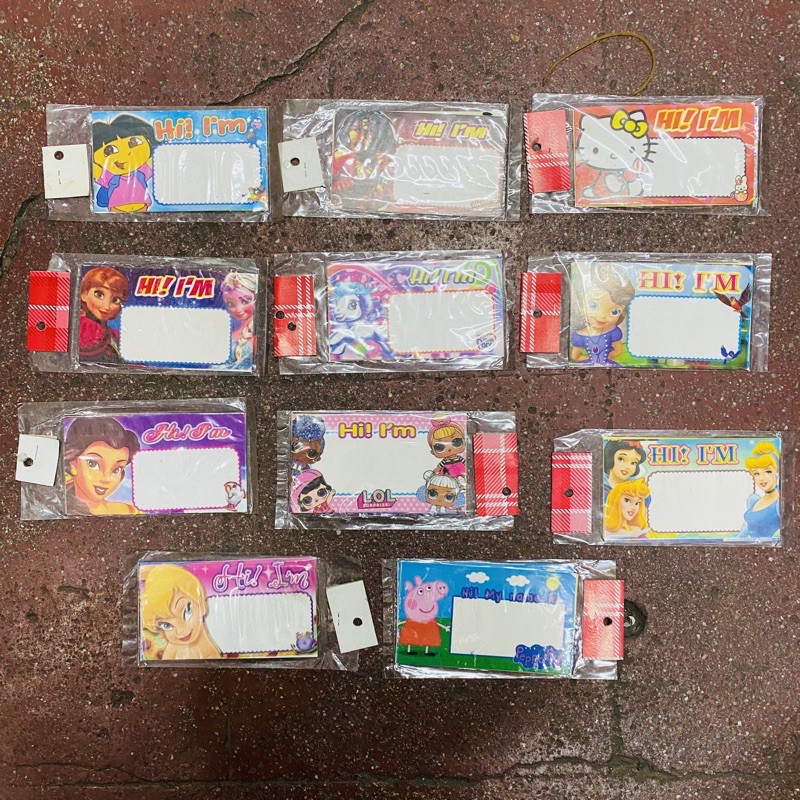 Girls Character Sticker Name Tag | Shopee Philippines