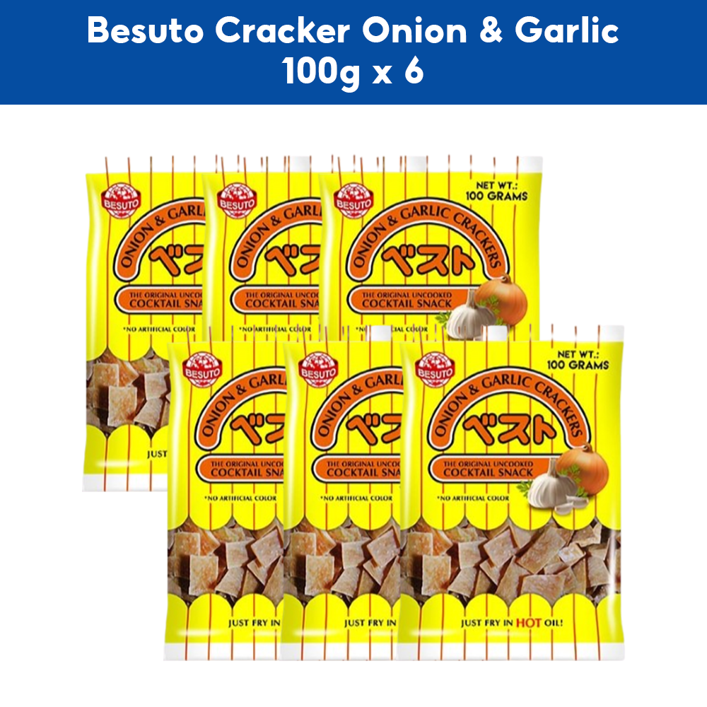 Besuto Cracker Onion & Garlic 100g x 6 | Shopee Philippines
