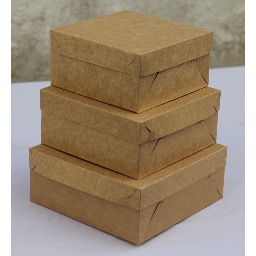 Cake Box, Pastry Box, Kraft/White Bakery Box, Disposable Cake ...