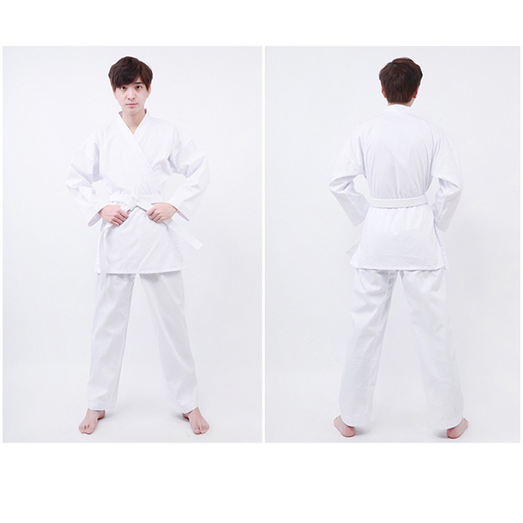 Student Karate Uniform Sportwear Taekwondo Karate Arts Costume White ...
