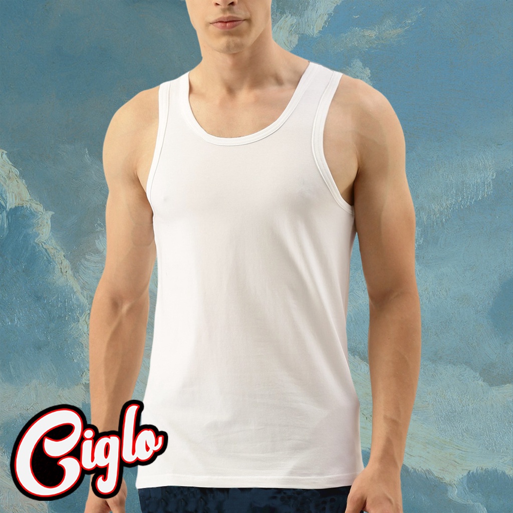 Plain White Sando Tank by Ciglo | Shopee Philippines