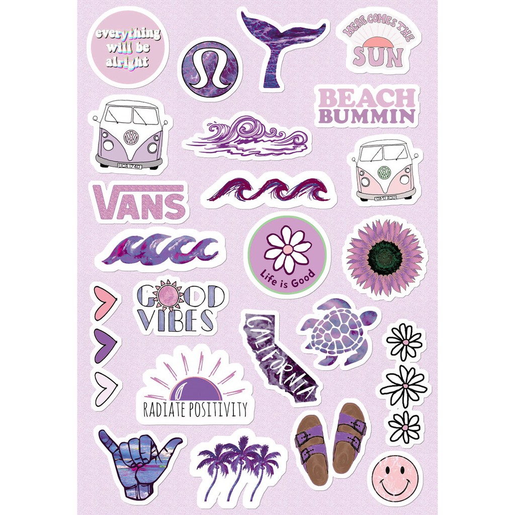 B8 Aesthetic Sticker Scrapbook Planner Glossy Water Resistant Stickers ...
