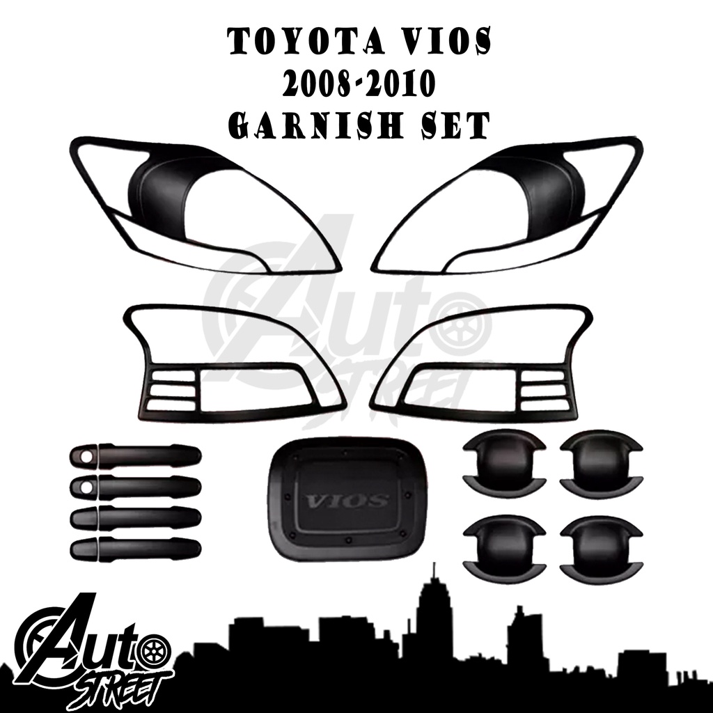 Toyota vios 2008-2010 BATMAN Set Combo Garnish Cover (Matte Black ...