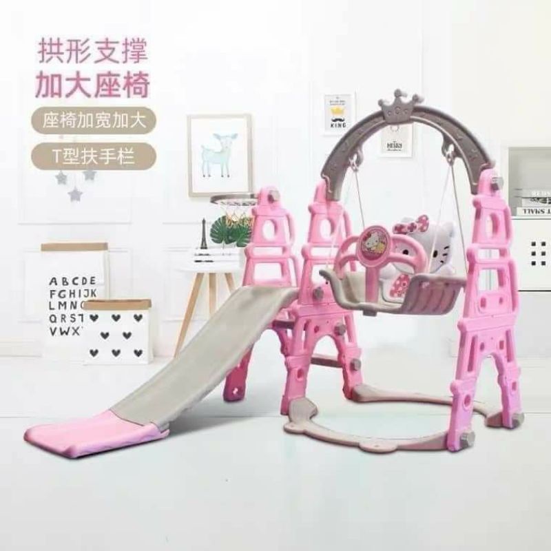 4n1 Kids slides and swing with music set playground indoor and outdoor ...