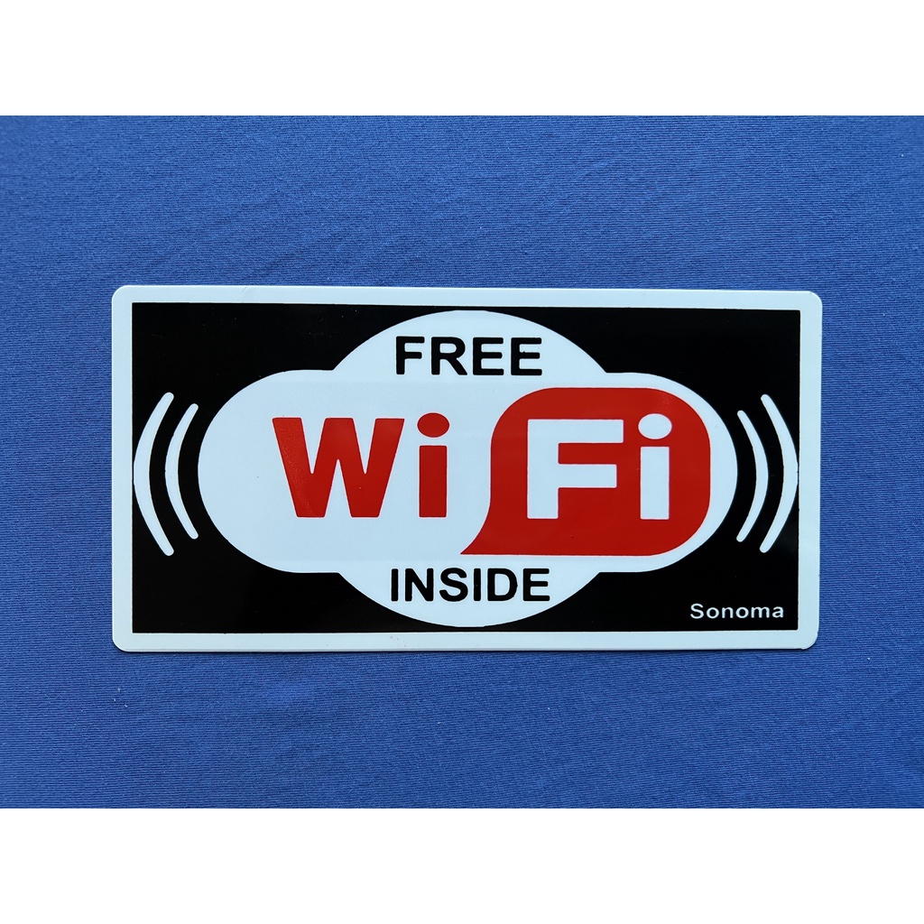 A-Mart High Impact Plastic Free Wifi Signage 4 x 8 inches Signages Sign ...