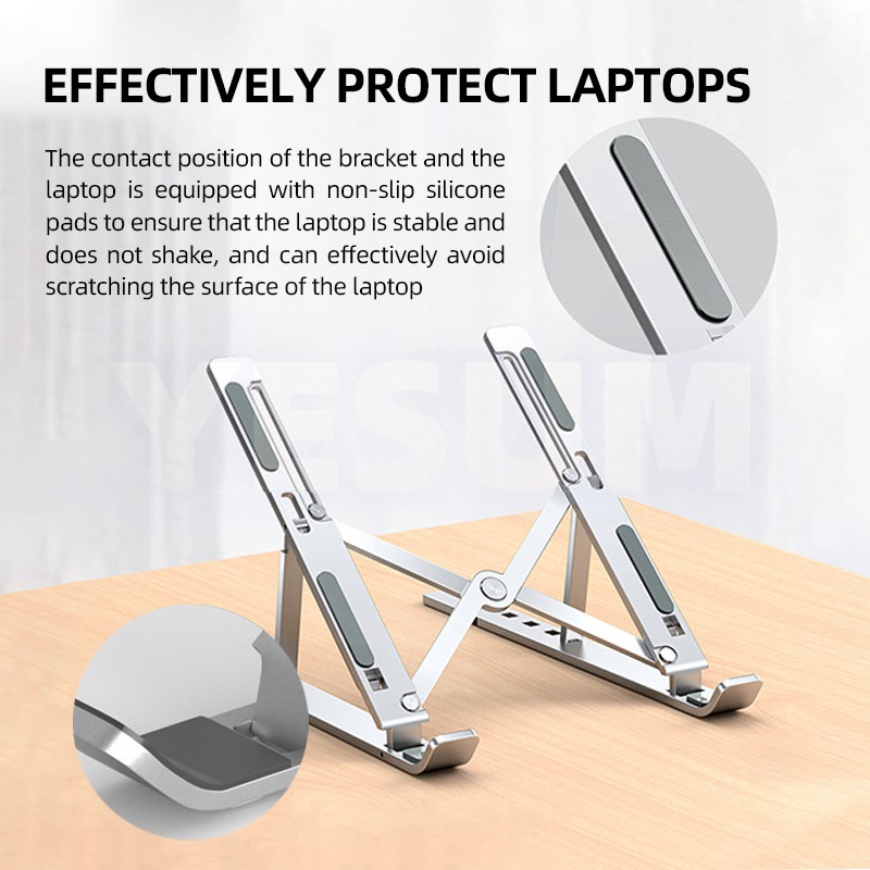 Office Foldable Laptop Stand Adjustable Laptop Holder Laptop Riser ...