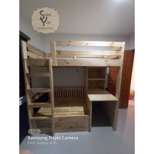 (PREORDER MESSAGE US FIRST) Loft bed with table and couch/mini bed (36 ...