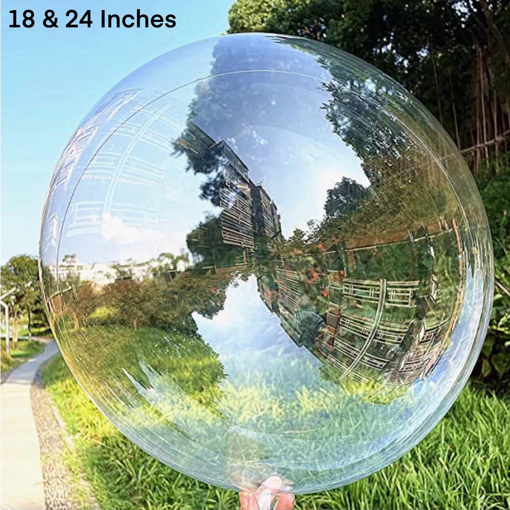 18 Inches & 24 Inches Bobo Transparent Balloon (1 pc) Latex Balloon ...