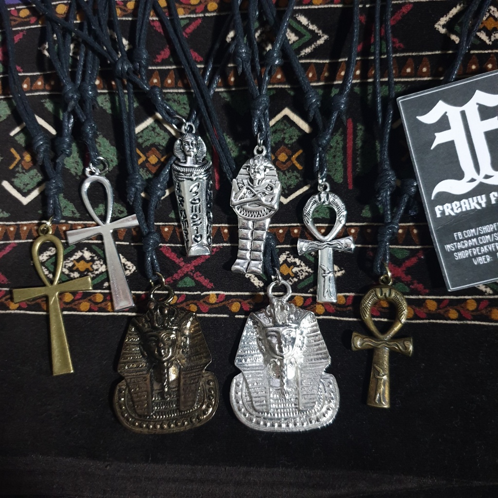 Gothic Egyptian Ankh Horus Eye Goddess Isis Choker Necklace Adjustable ...