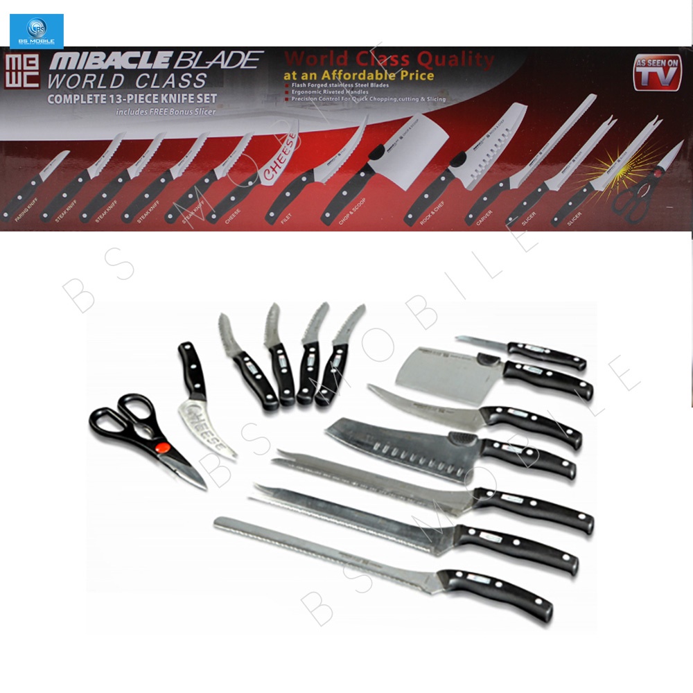 Miracle Knife Blade 13 pieces Complete Knife Set TV033 | Shopee Philippines