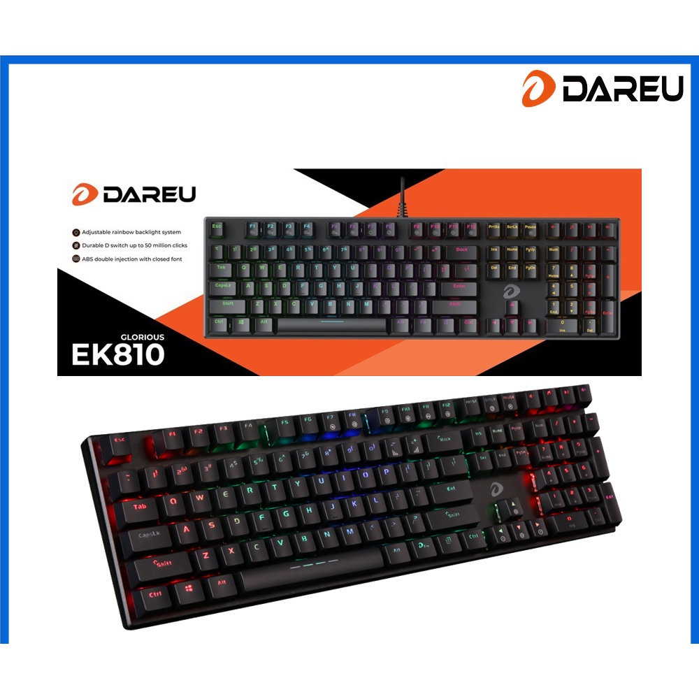 Dareu ek810 swich red new mechanical keyboard 100% genuine | Shopee ...