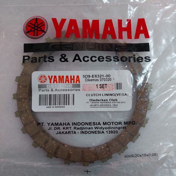 Yamaha VEGA Force Fi 1DV2 (24Teeth) Genuine CLUTCH LINING SET 5D9-E6321 ...