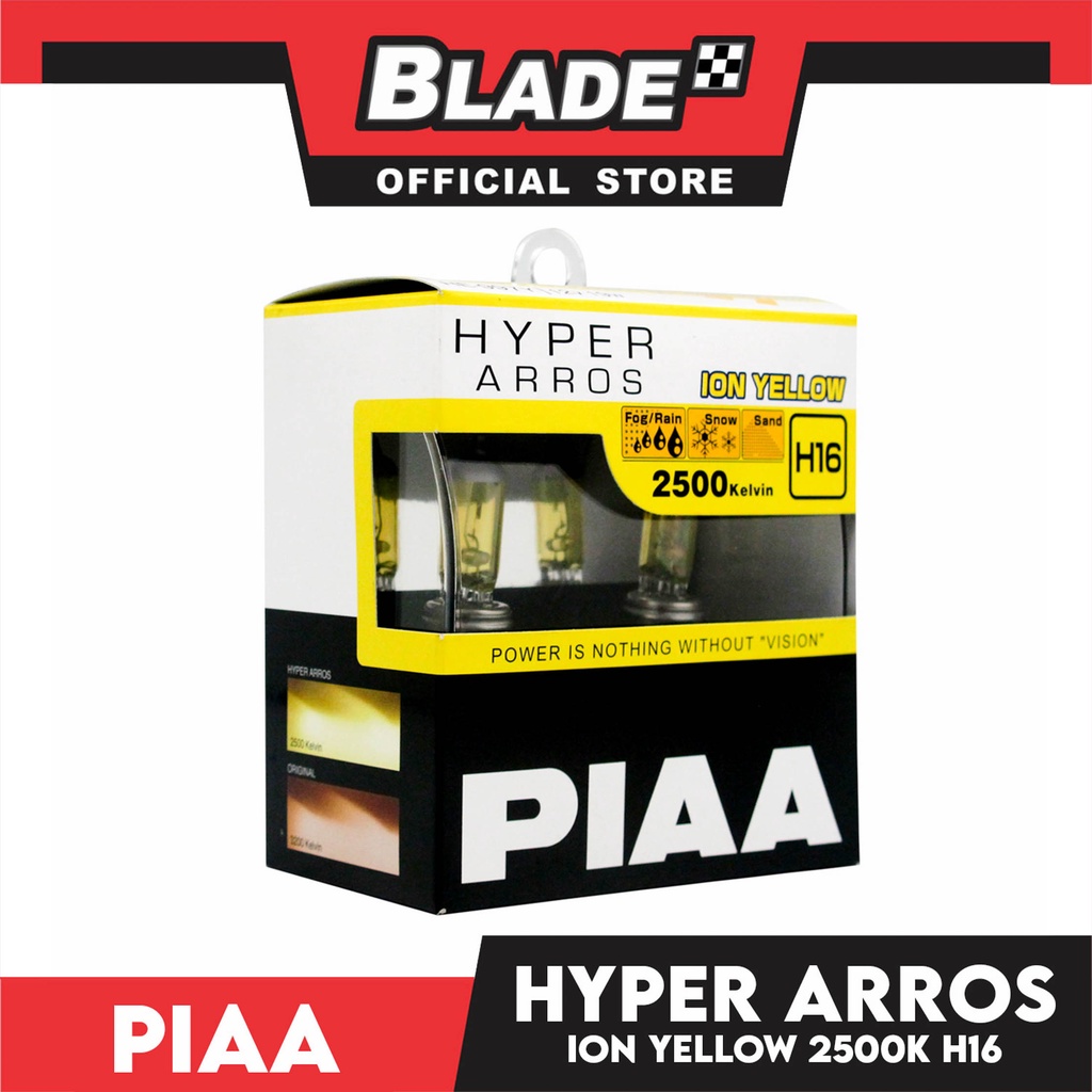 Piaa Hyper Arros Ion Yellow H16 2500k HE-997Y 12v 19w | Shopee Philippines