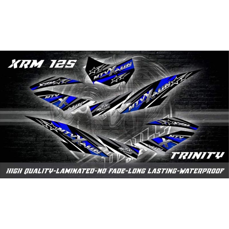 HONDA XRM 125 TRINITY MTV X AUN DECAL DESIGN | Shopee Philippines