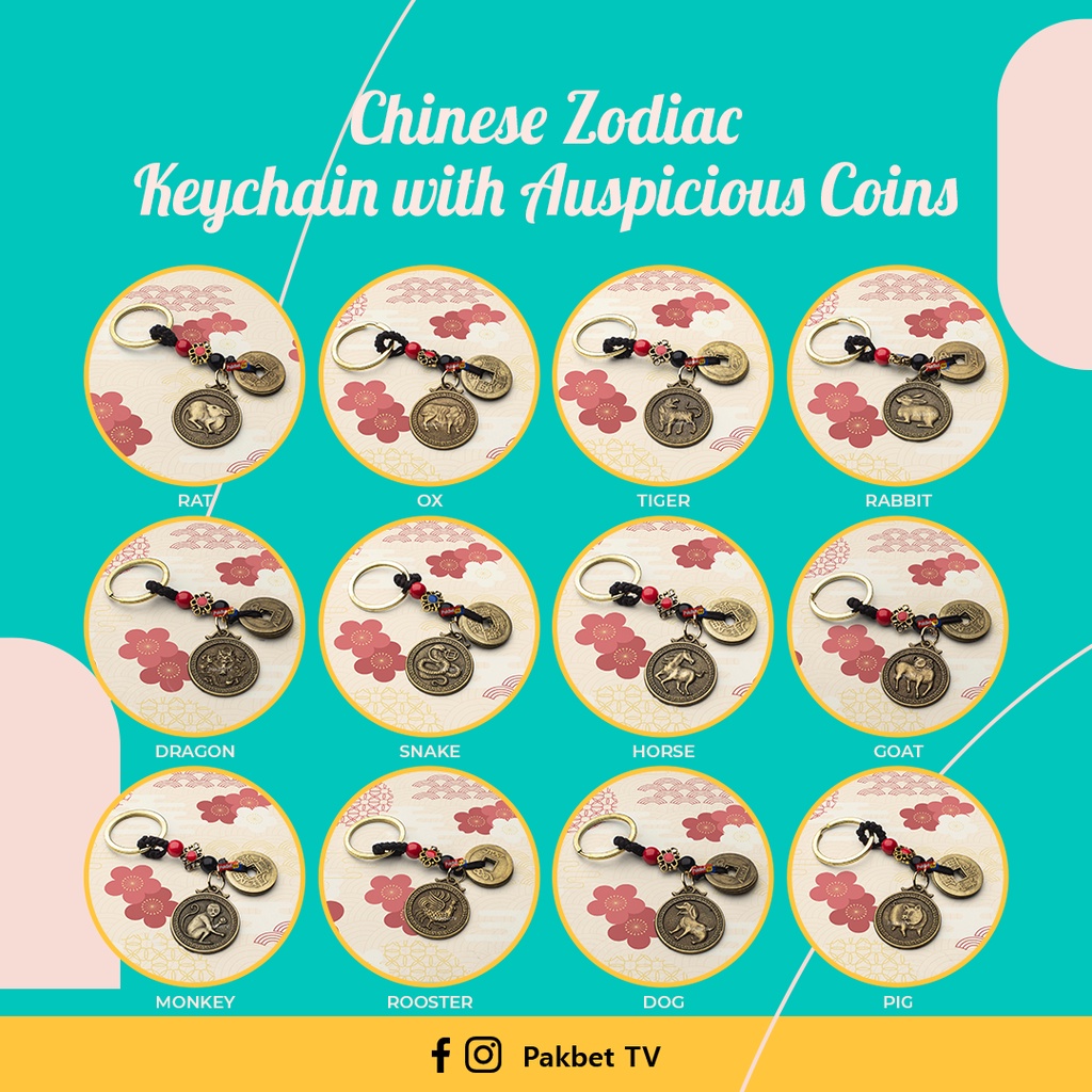Chinese Zodiac Keychain With Auspicious Coins | Feng Shui by PakBet TV ...