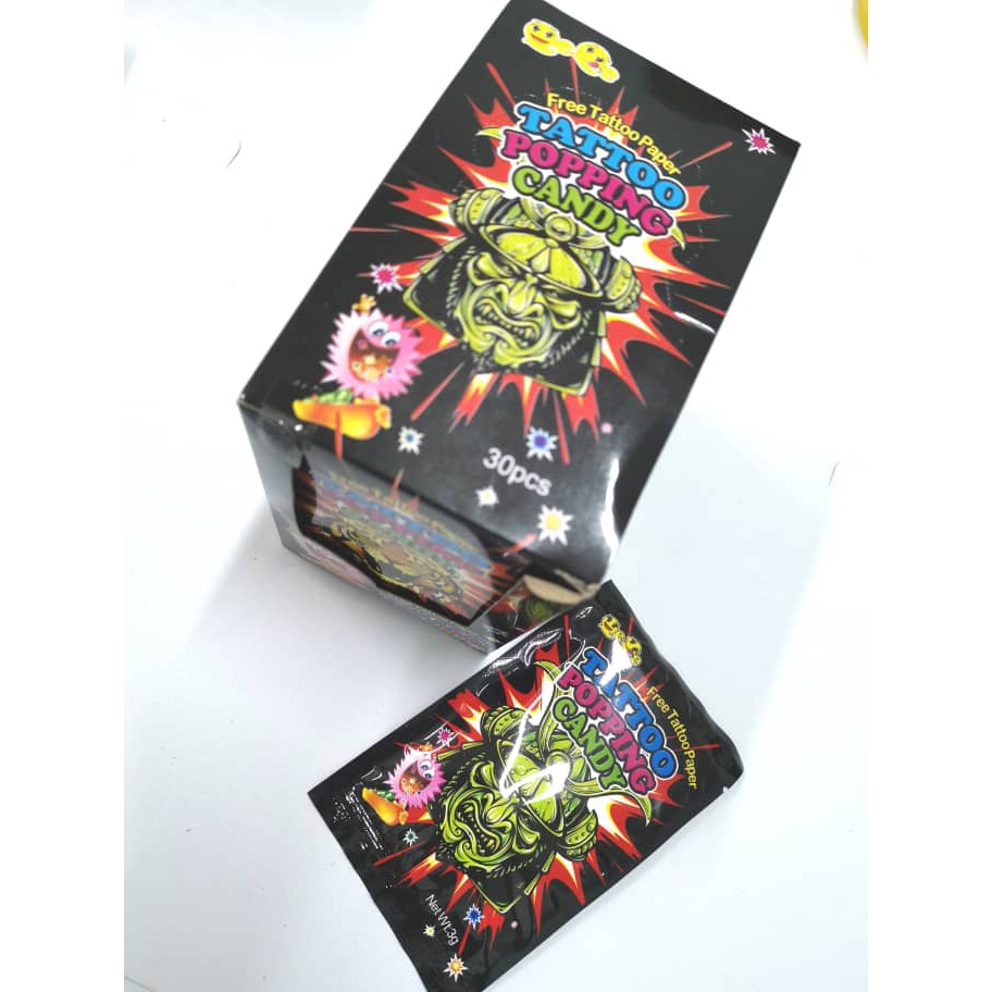 QeQe Tattoo Popping Candy 30 pcs | Shopee Philippines