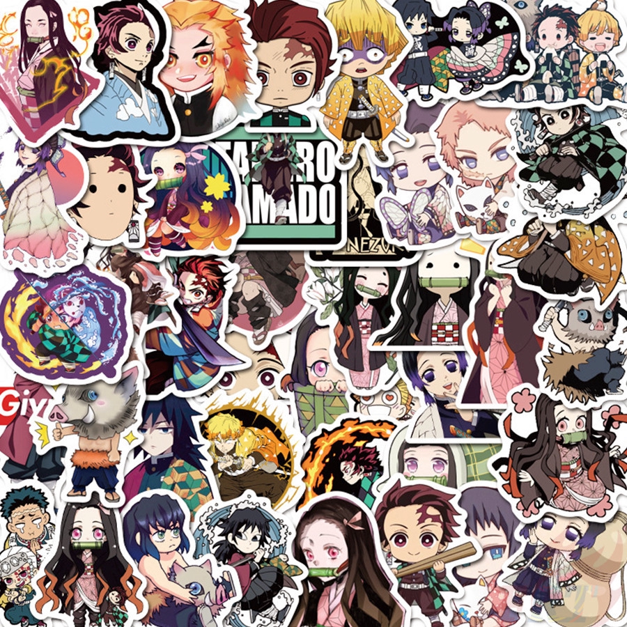 Demon Slayer: Kimetsu no Yaiba - Series 04 Stickers 50Pcs/Set Anime ...