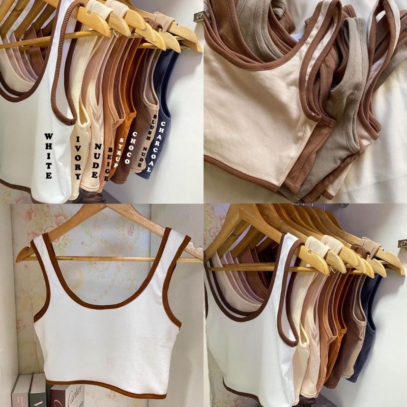 Tankie Basic Two Toned Tank Top | Shopee Philippines