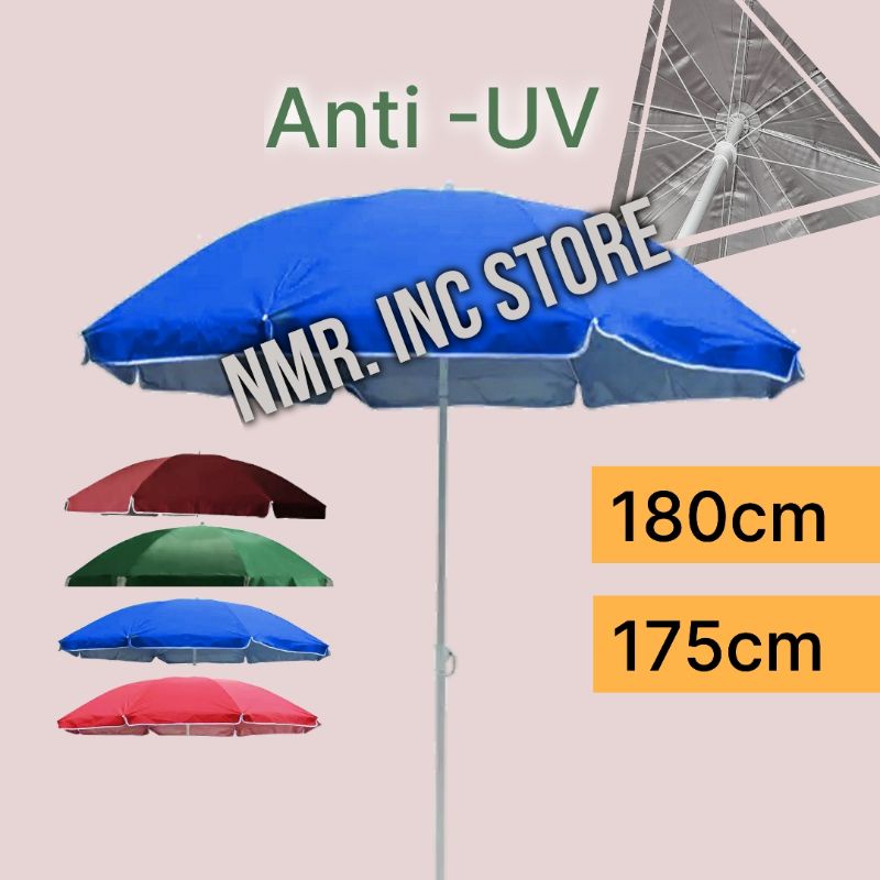 TENDA Beach Tent Umbrella 180cm And 175cm Plain Anti-UV, For Sale, Trade, PKL | Shopee Philippines