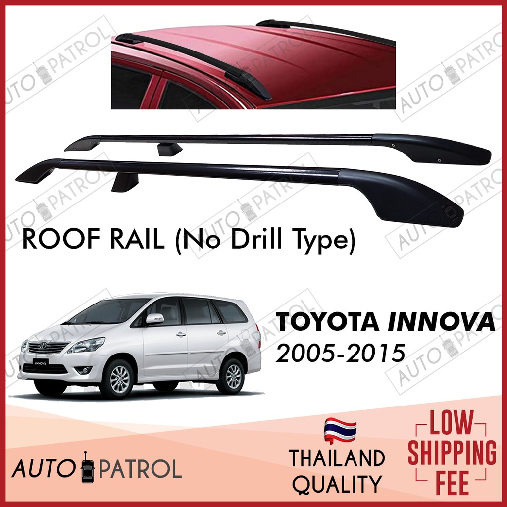 Toyota Innova 2005-2015 Roof Rail No Drill type (Black) | Shopee ...