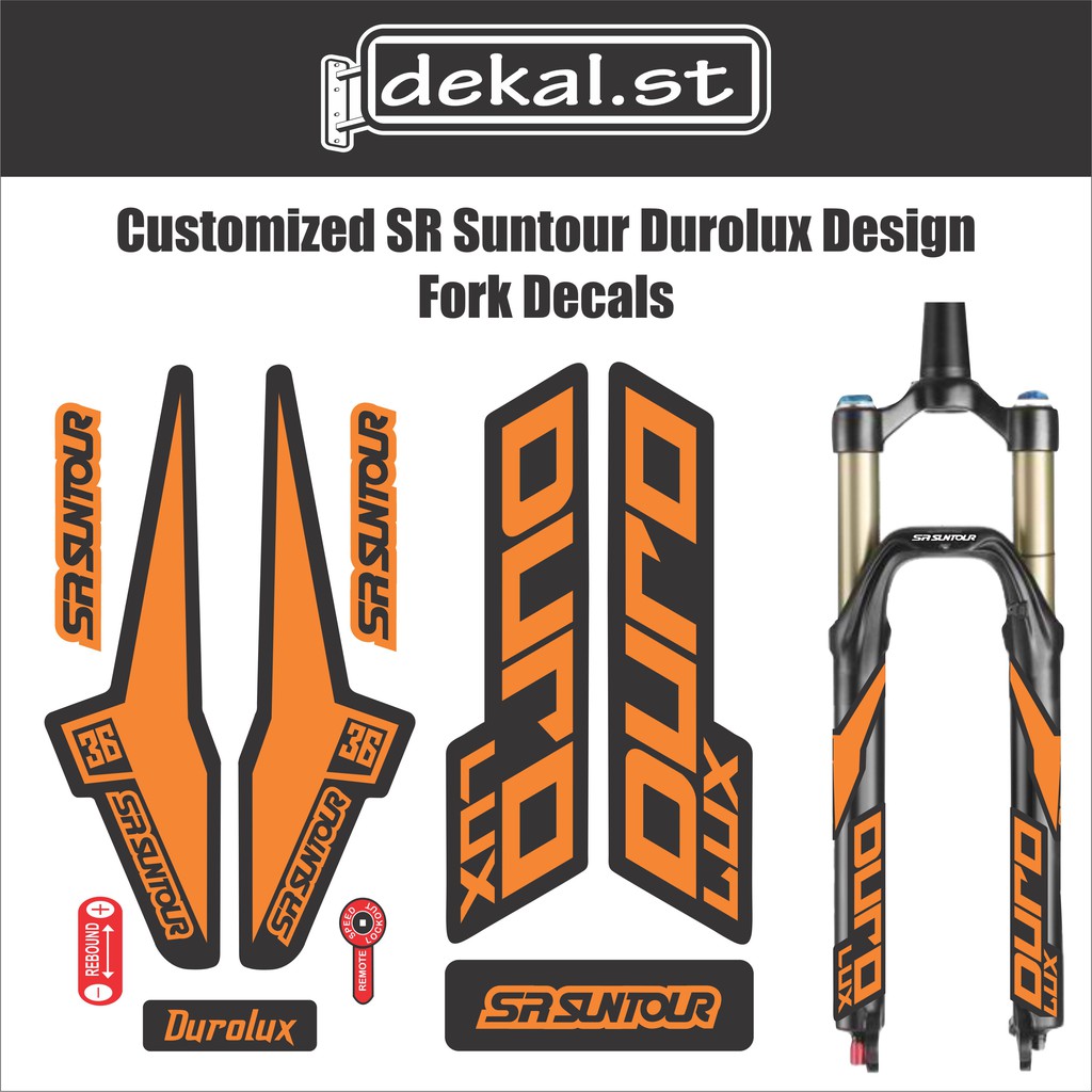 Customized SR Suntour Durolux Design Fork Decals / Bike sticker fork ...