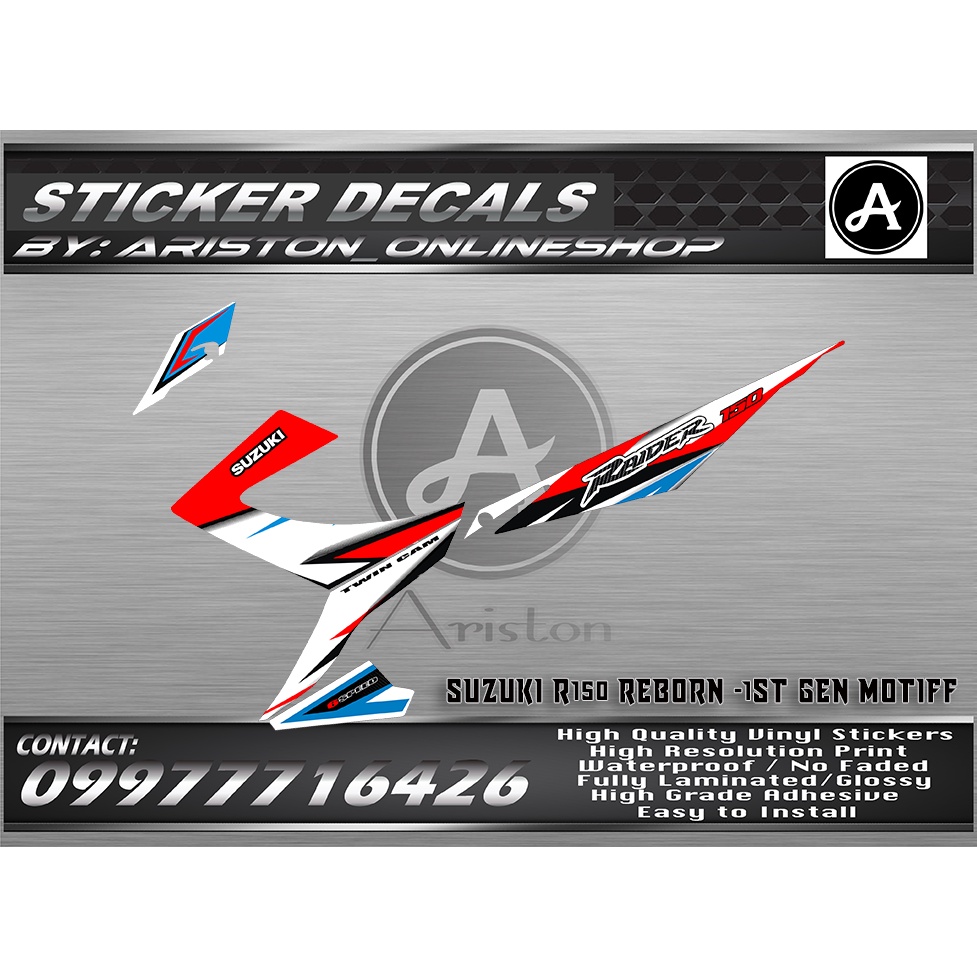 Raider R150 Reborn Satria Customized Decals - 1st Gen. Motiff | Shopee ...