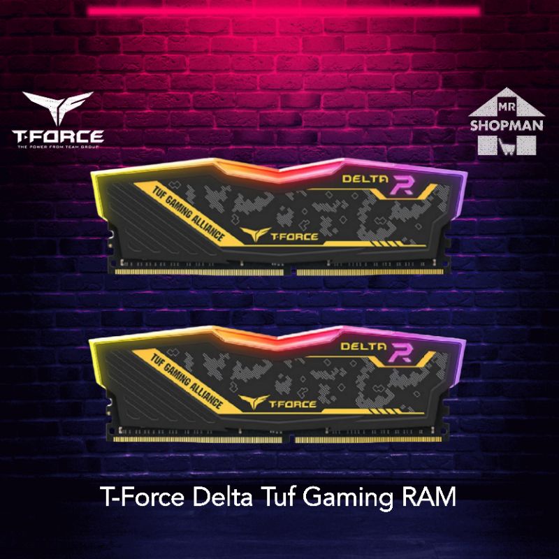 Teamgroup T-force Delta 8Gb 16Gb 32Gb 3200Mhz / 3600Mhz Black White Tuf ...