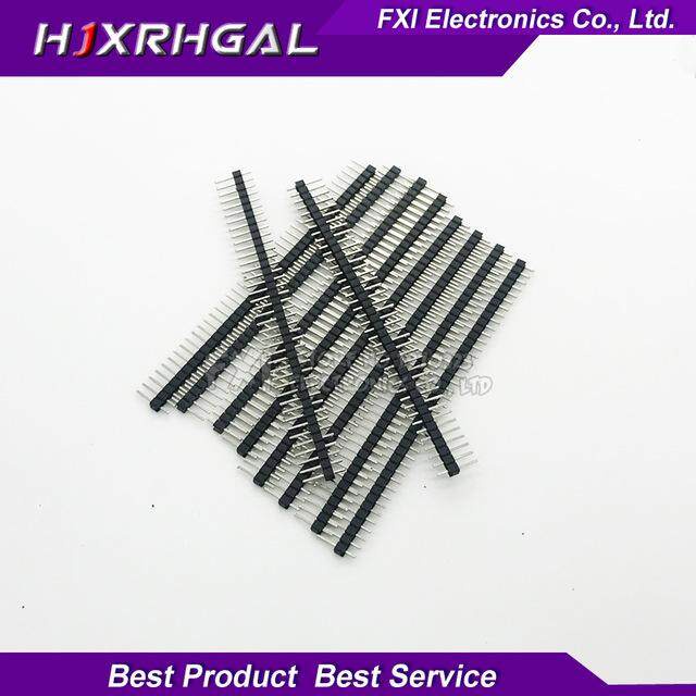 20pcs 40 Pin 1x40 Single Row Male Breakable Pin Header Connector Strip ...