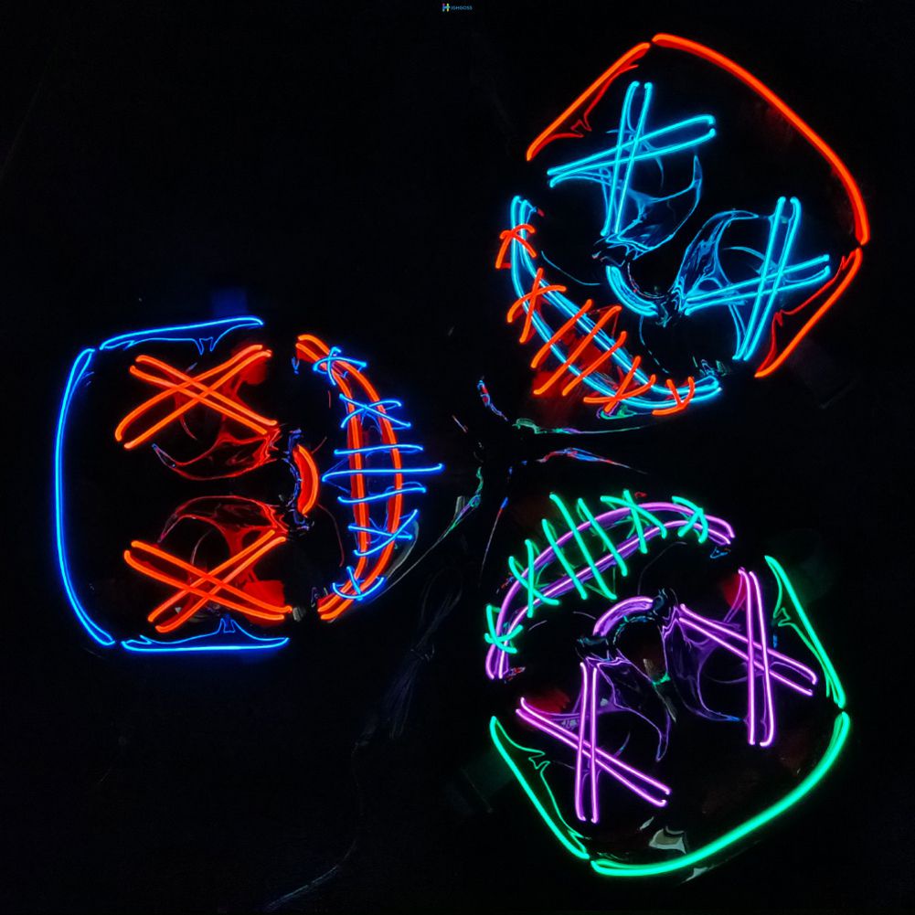 [24 hours delivery] Luminous Led Anonymous Face Purge Mask Cosplay ...