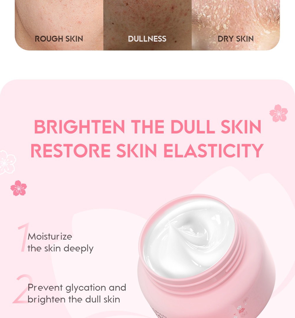 LAIKOU Japan Sakura Essence Cream Brightening Anti-aging Skin Rejuvenating Moisturizer 60g ...