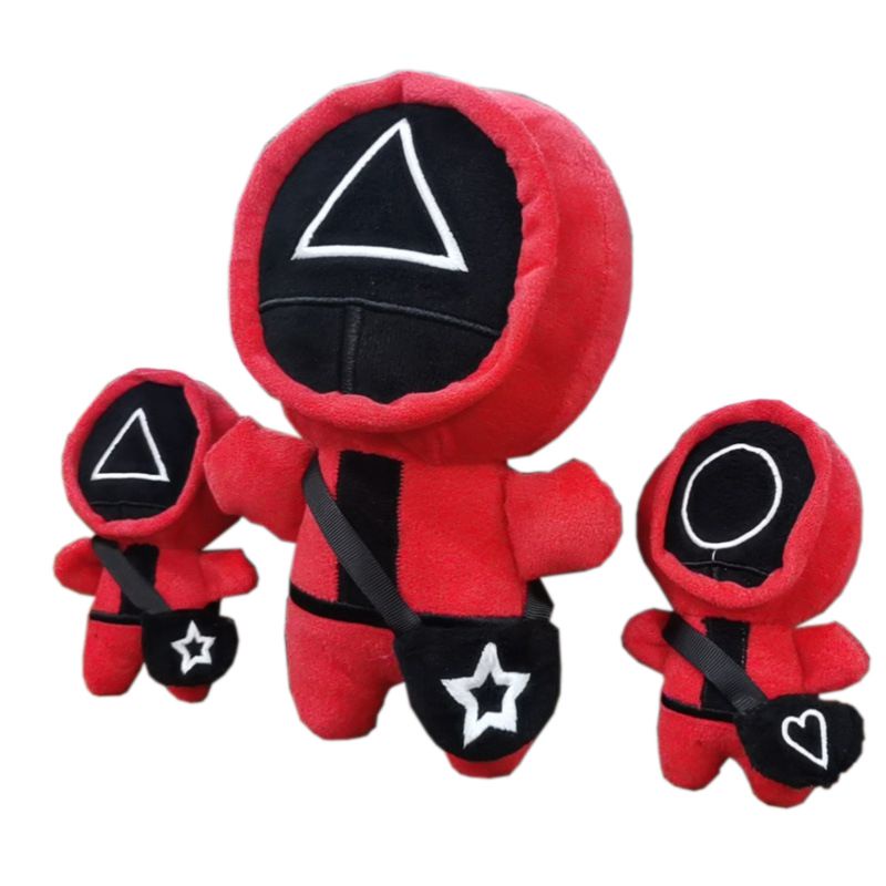Squid Game Stuffed Dolls Round Six Red Guard Plush Toys Staff Worker ...