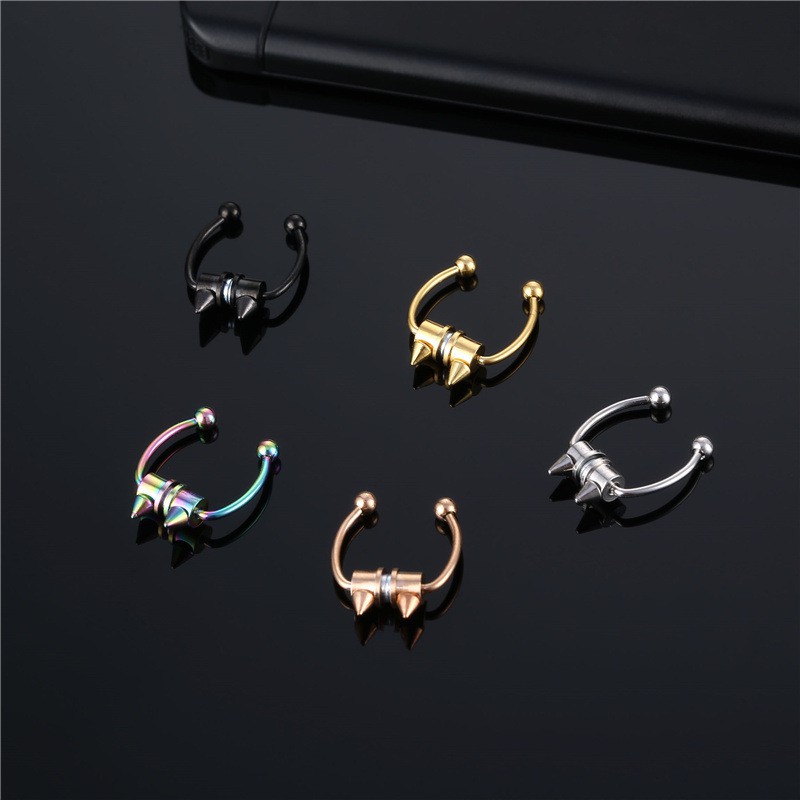 Magnet Septum Ring Non Pierced Magnetic Nose Rings Stainless Steel Fake