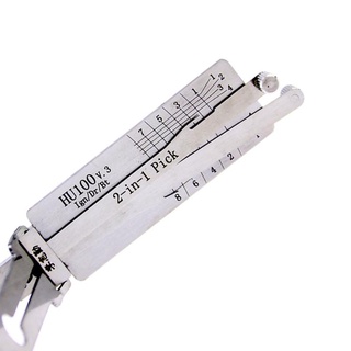 New HU100 Lishi Lock Pick Tool 2 in 1 Car Door Lock Pick Decoder Unlock ...