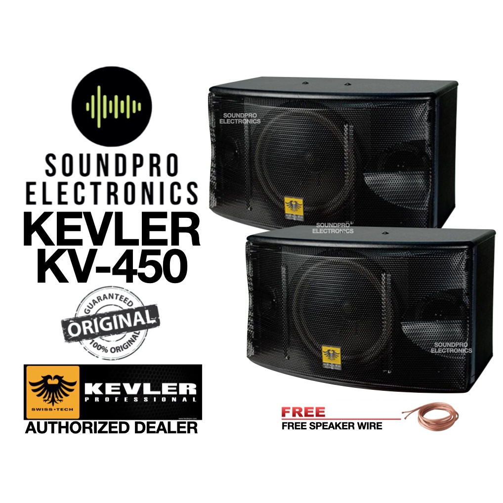 ORIGINAL KEVLER KV-450 450W 10” Karaoke Speaker System 450W (1pair ...