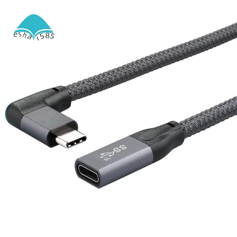 100W PD 5A Curved USB3.1 Type-C Extension Cable 4K @60Hz 10Gbps USB-C ...