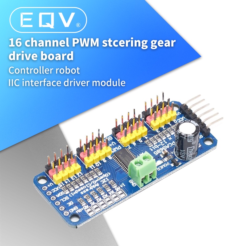 16-Channel 12-bit PWM/Servo Driver - I2C interface - PCA9685 for ...