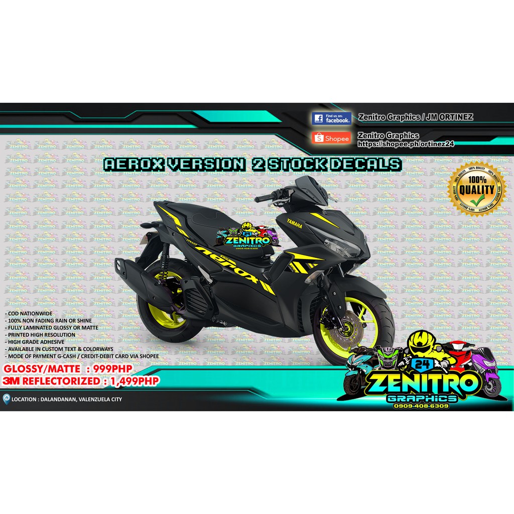 AEROX VERSION 2 DECALS | Shopee Philippines