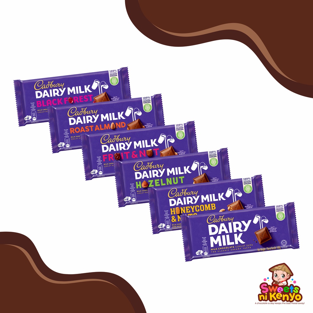 [Per Piece] Cadbury Dairy Milk 160grams Milk Chocolate / Fruit & Nut ...