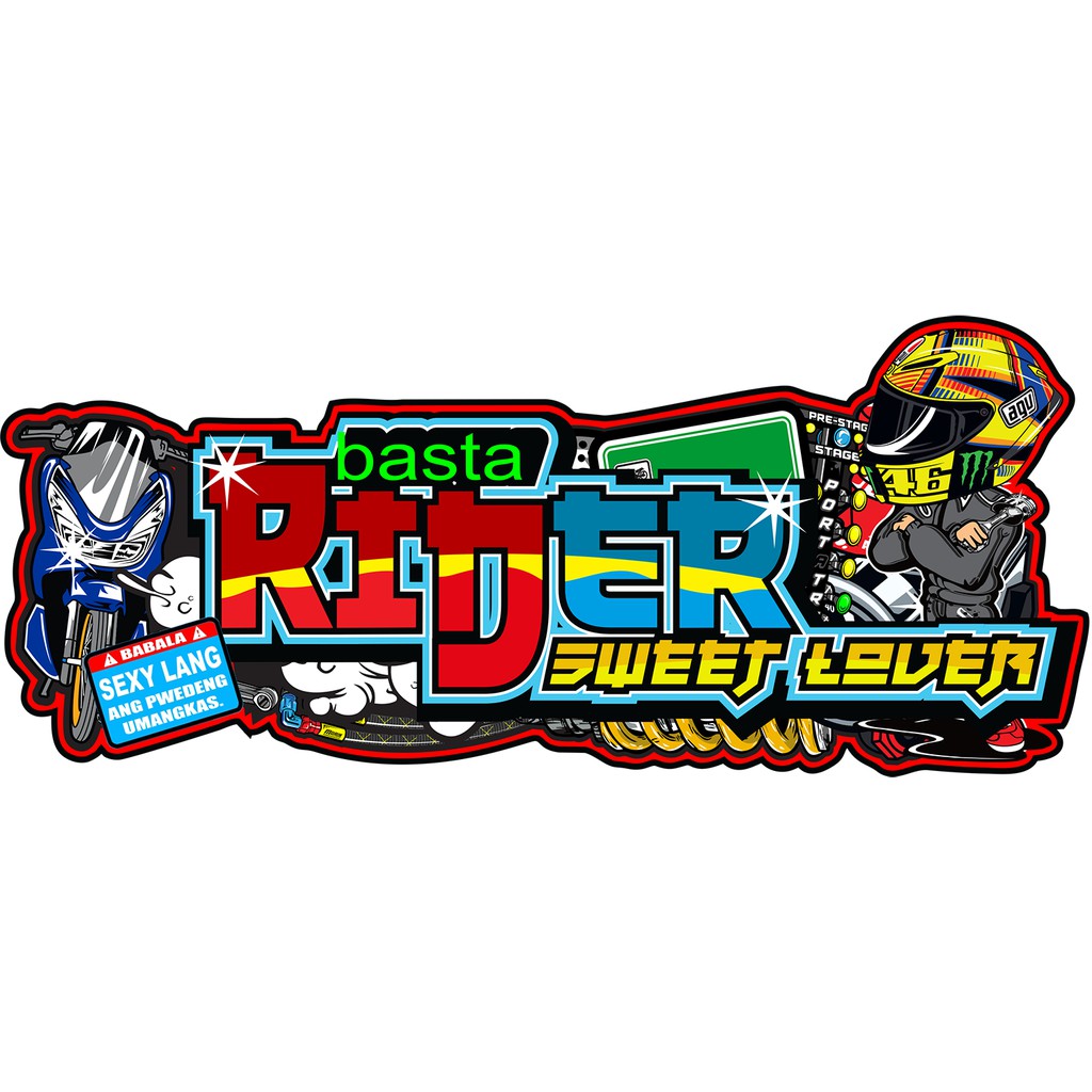 Basta Rider Sweet Lover Sticker Thai Concept Shopee Philippines