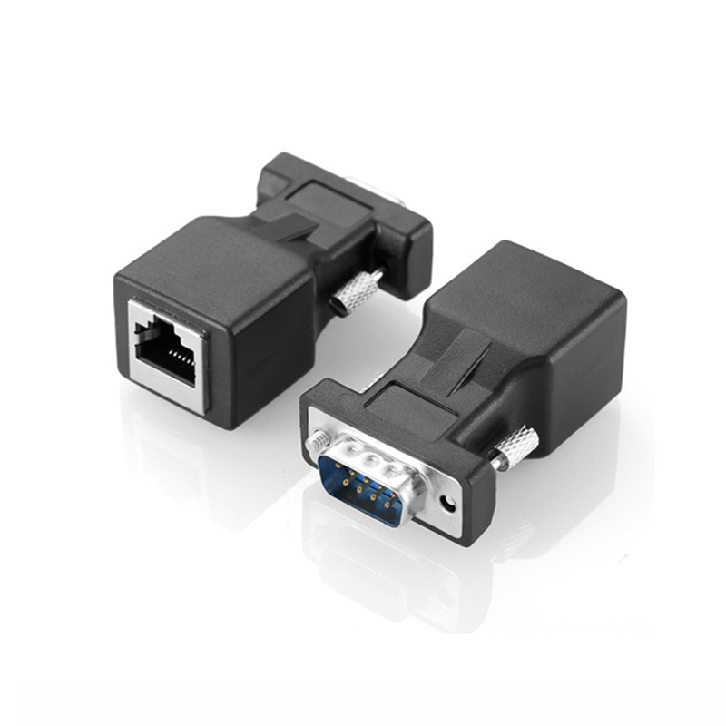 DB9 RS232 Male/Female to RJ45 Female Adapter 9 Pin RS232 extender over ...
